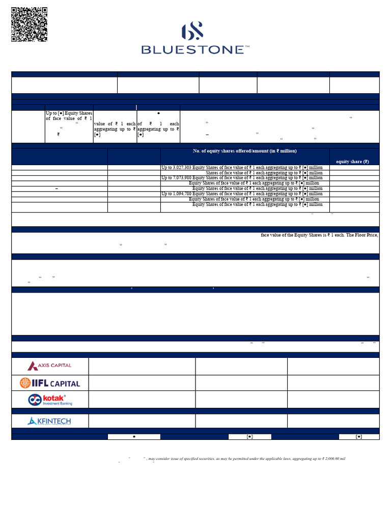 Bluestone Jewellery and Lifestyle Limited: Corporate Identity Number | PDF | Equity (Finance ...