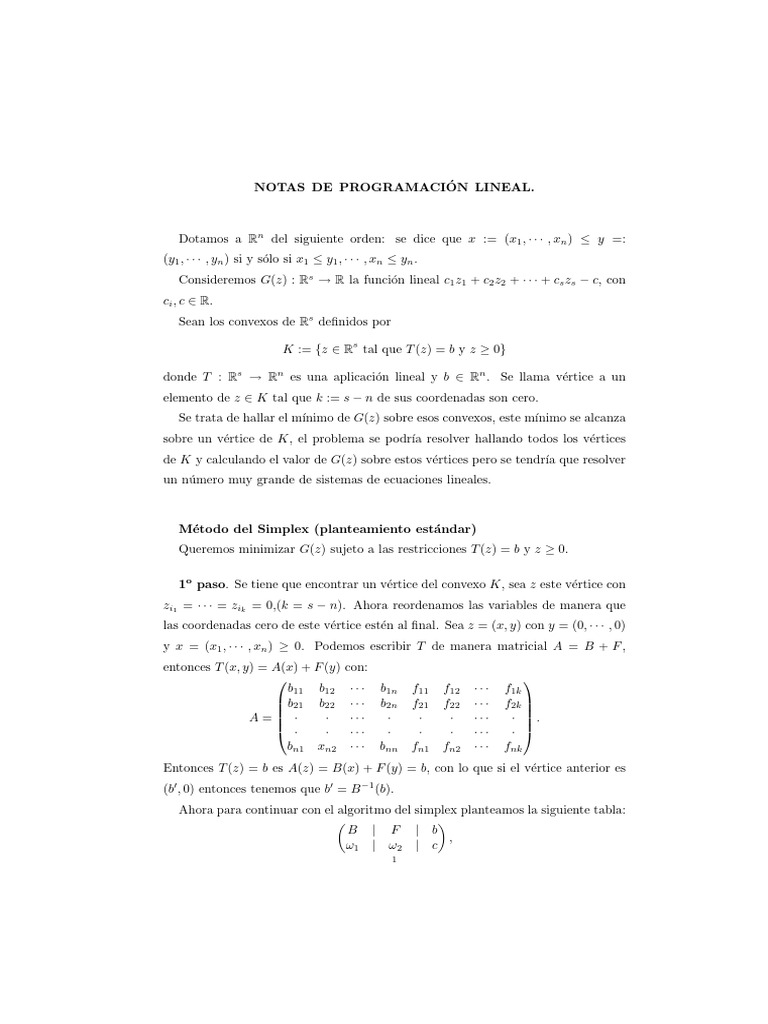 Tema 4 - Programación Lineal | PDF | Programación lineal | Matemáticas
