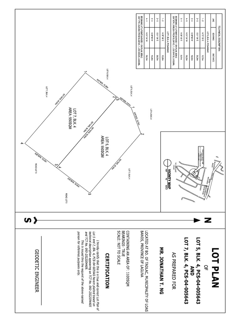 LOT PLAN Model (1) | PDF