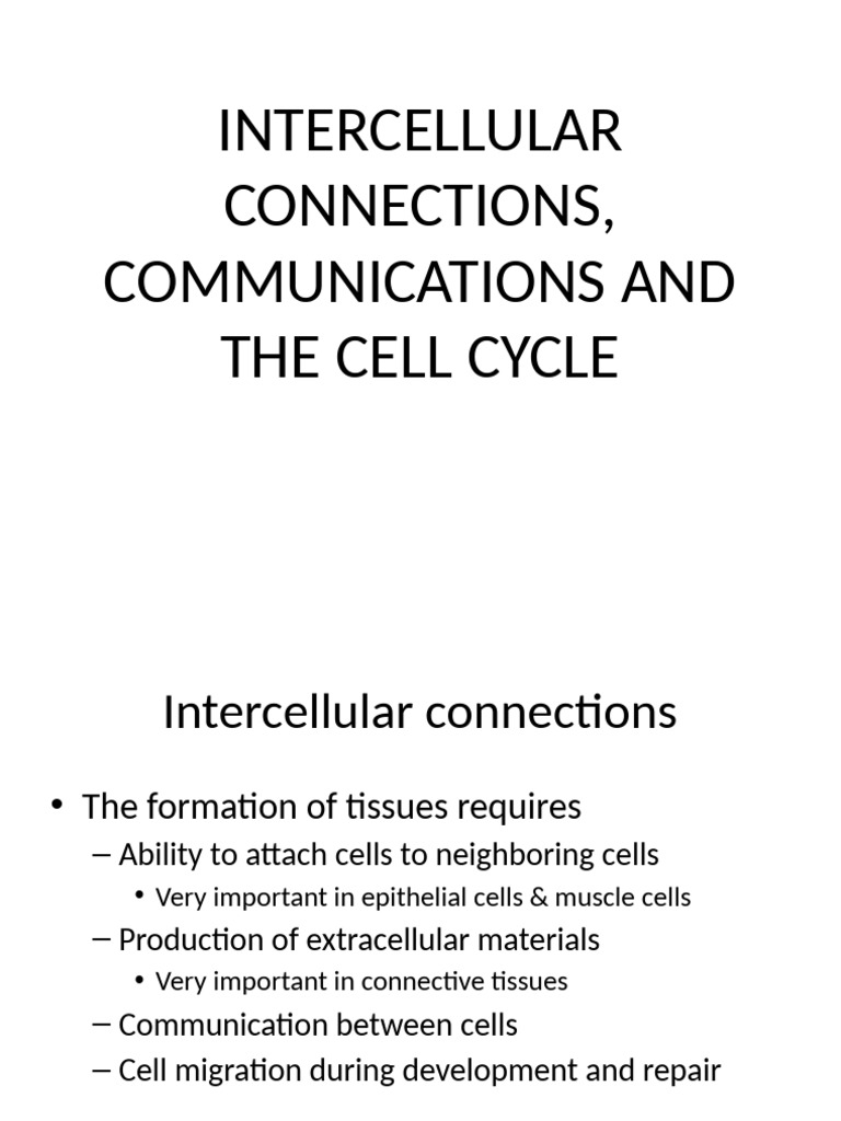 Cell Connections and Communication | PDF | Cell Signaling | Signal ...