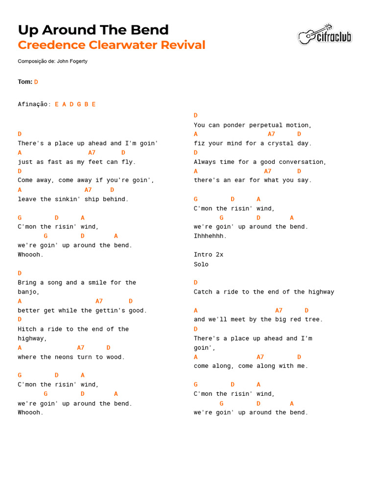 6 Creedence Clearwater Revival - Up Around The Bend | PDF