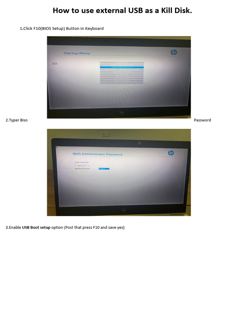 How To Use External USB As A Kill Disk | PDF