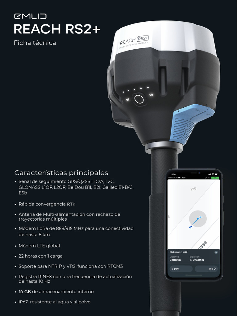 Reach RS2+M3D Ficha Técnica | PDF | Bluetooth | Estándares de red