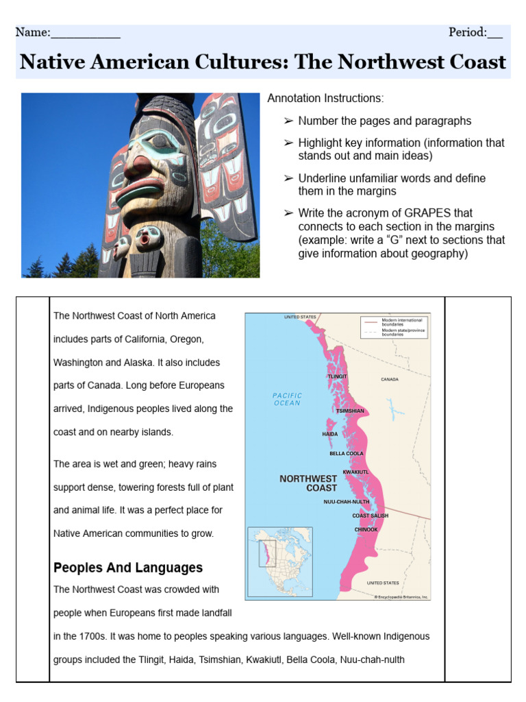 Northwest Coast Native American Culture | PDF | Indigenous Peoples Of ...