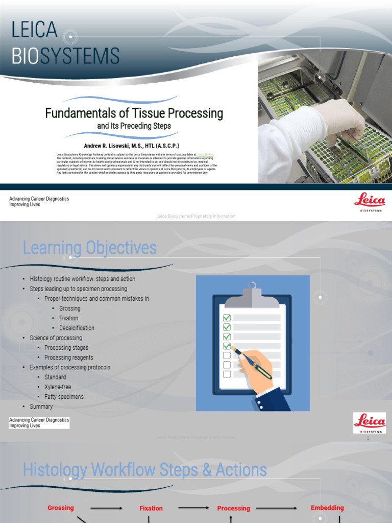 Fundamentals of Tissue Processing Knowledge Pathway | PDF | Fixation ...