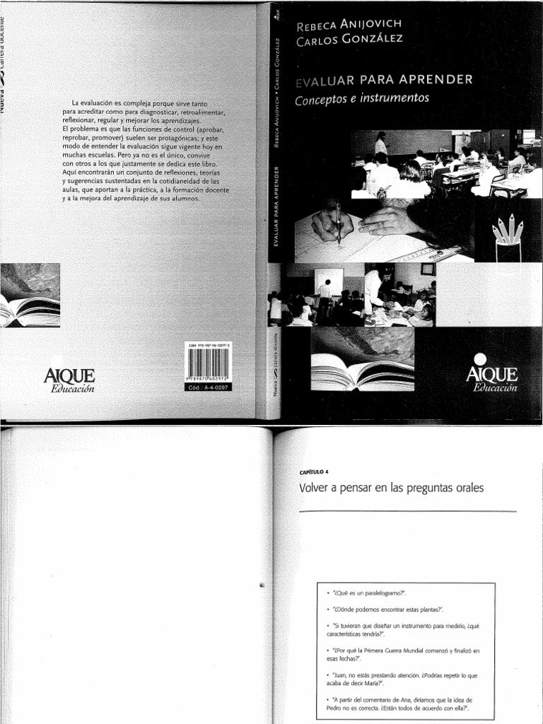 Anijovich Evaluar para Aprender Cap.4 Cap.7 | PDF