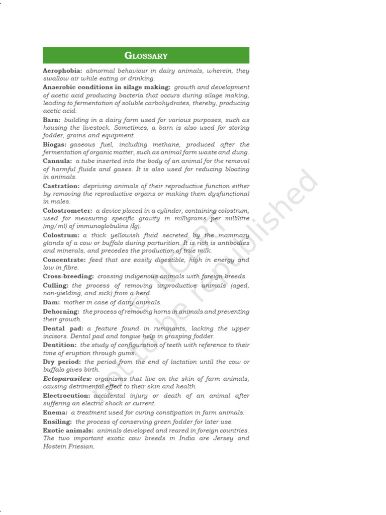 Dairy Farming Terminology Glossary | PDF | Dairy Cattle | Cattle