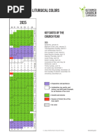 Church Year Calendar For 2025 Seasons and Their Color | PDF ...