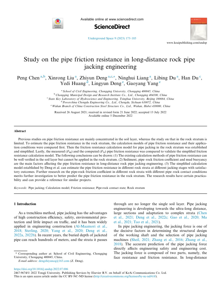Study On The Pipe Friction Resistance in Long-Distance Rock Pipe | PDF ...