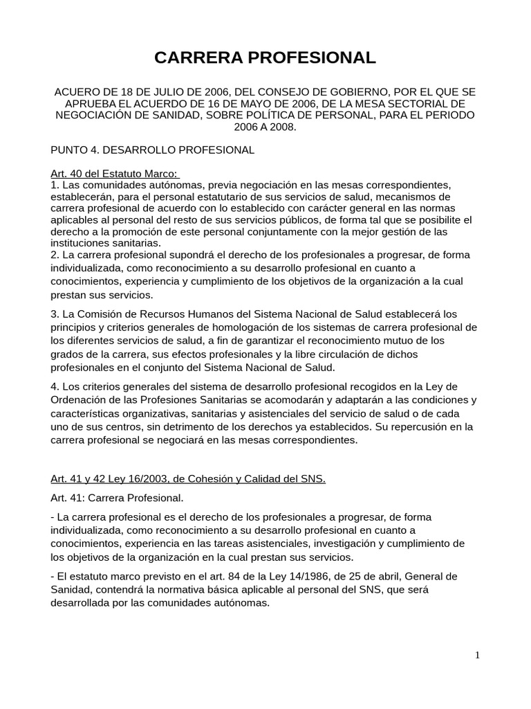 Carrera Profesional | PDF
