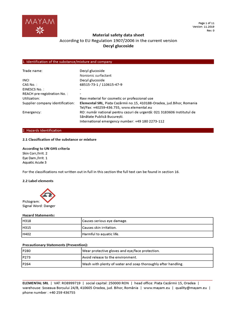 M-1078_MSDS | PDF | Dangerous Goods | Toxicity