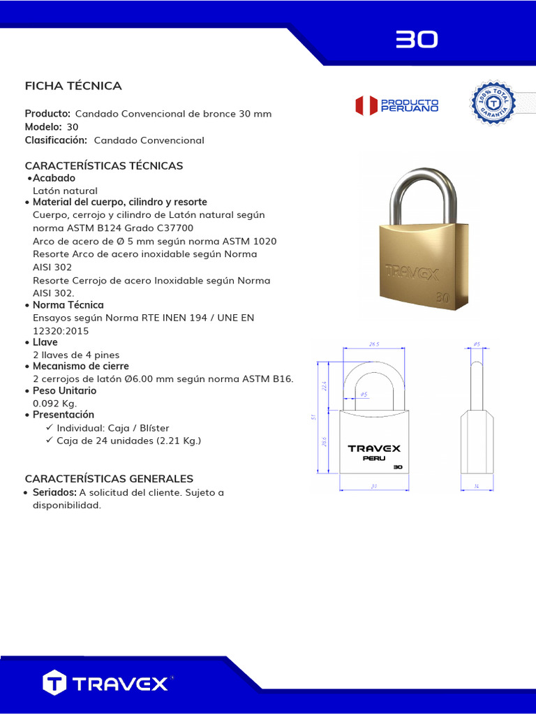 Candado-30-Travex | PDF