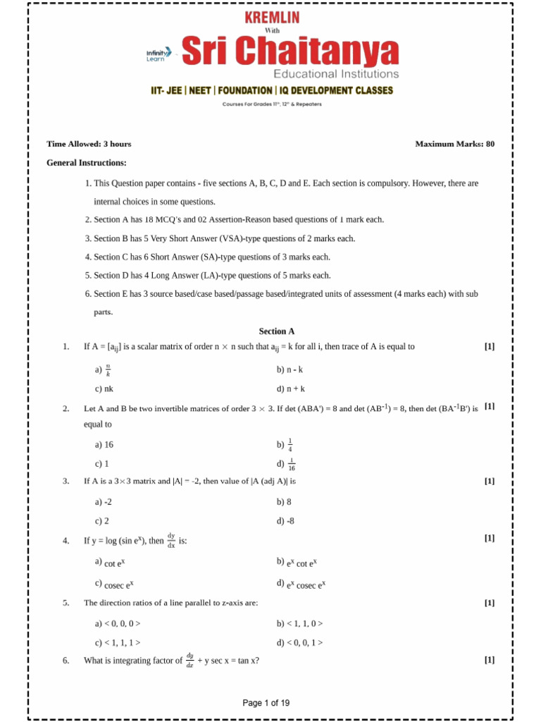 Maths Subjective Paper 4 | PDF | Matrix (Mathematics) | Functions And Mappings