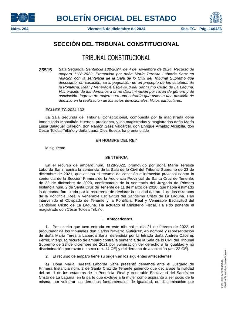 Boe A 2024 25515 | PDF | Sentencia (ley) | Caso de ley