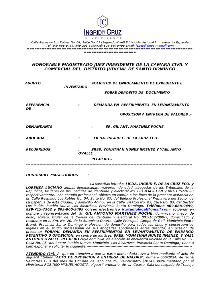 2024-SOL. DE ENROLAMIENTO | PDF | Justicia | Crimen y violencia