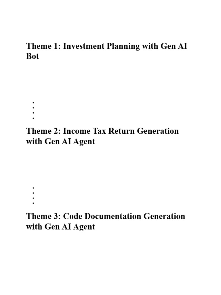 Gen AI Hackathon Themes Overview | PDF