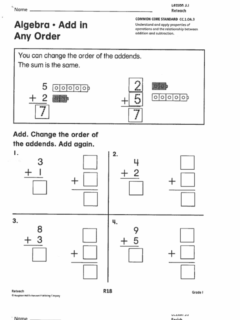 1 ST Grade Math Packet | PDF