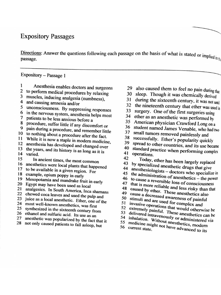 Expository Reading Passages | PDF