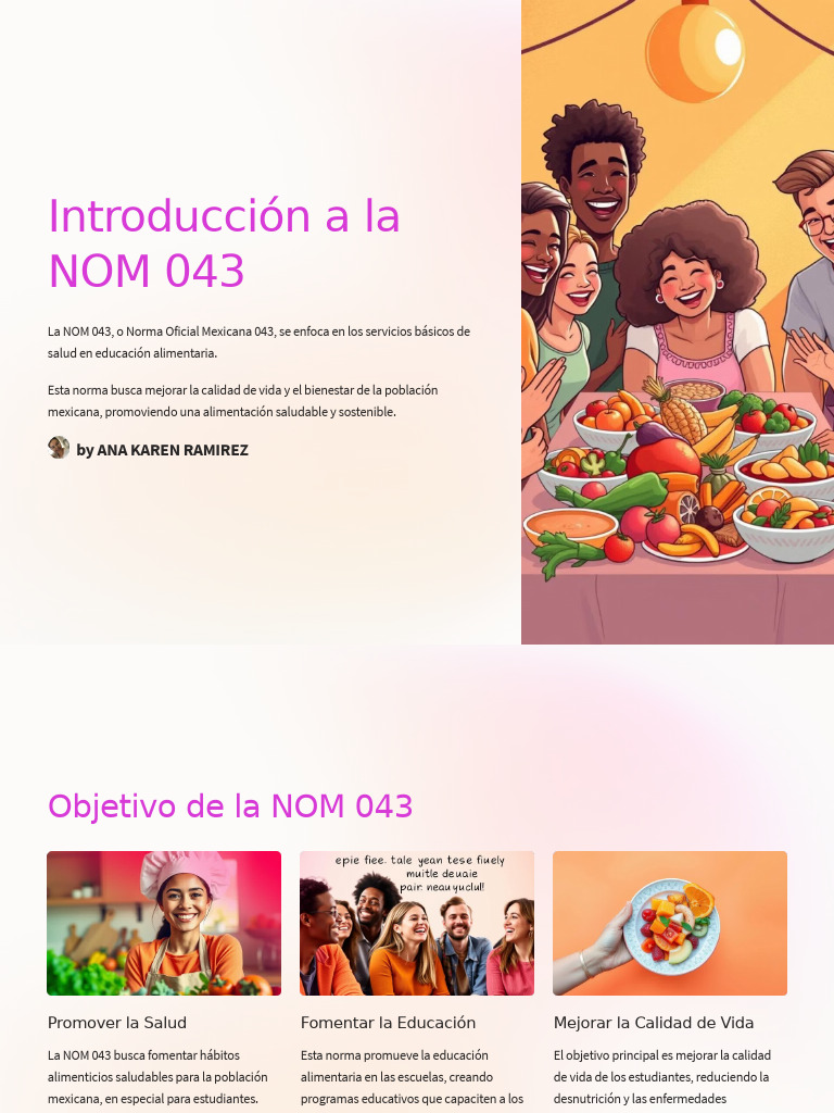 Introduccion A La NOM 043 | PDF | Alimentos | Nutrición