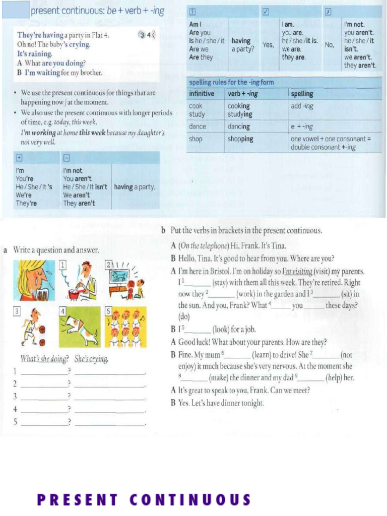Present Cont | PDF | Consonant | Languages