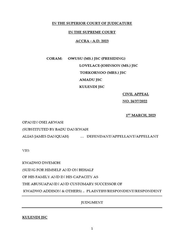 Supreme Court Civil Appeal Judgment | PDF | Hearsay | Witness