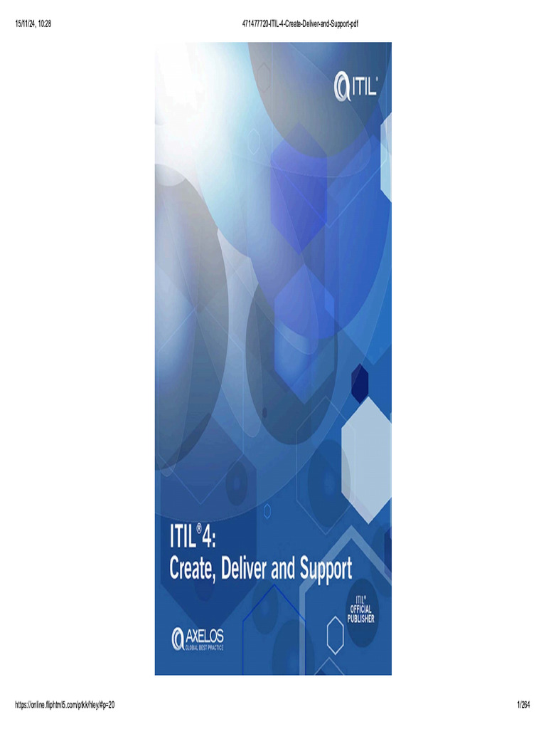 ITIL 4 Create Deliver and Support PDF | PDF