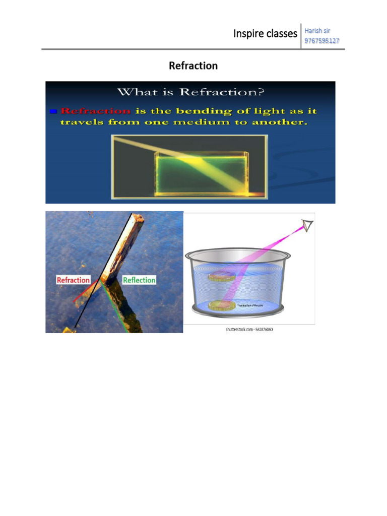 Refraction.Notes _84cc2fff-6e42-4cab-8ed9-b3878433c745 | PDF ...