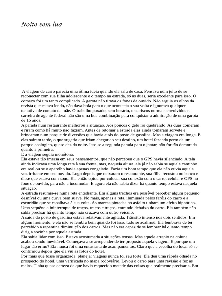 Noite Sem Lua | PDF | Tempo | Carro