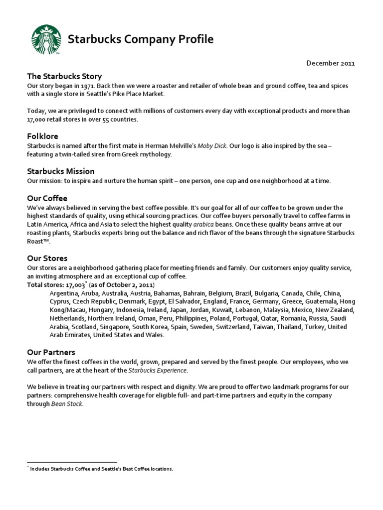 Starbucks Company Overview 2024 | PDF | Starbucks | Coffee