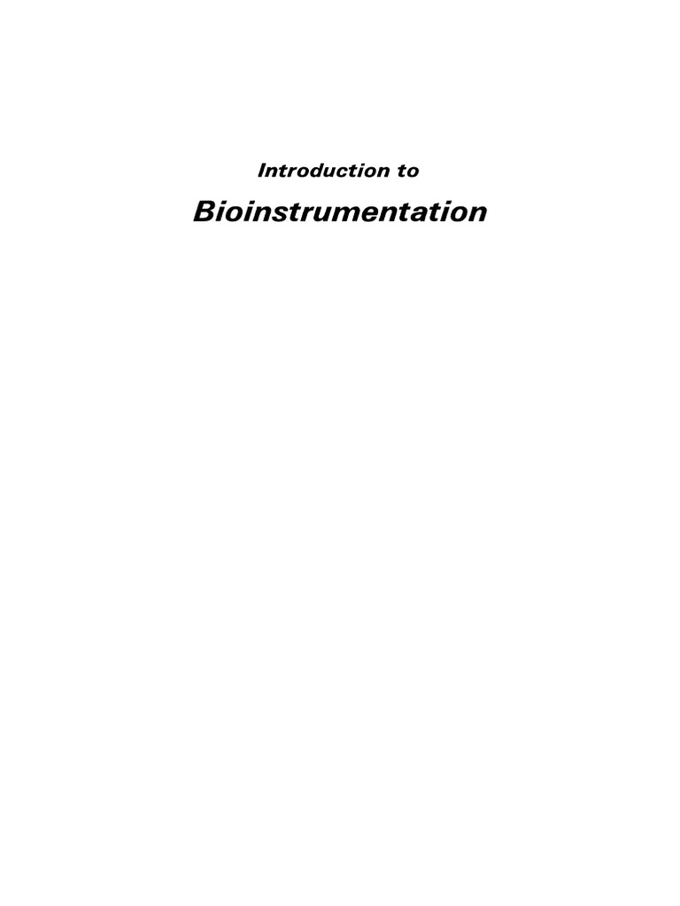 Bioinstrumentation | PDF | Friction | Damping