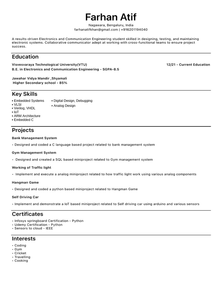 Farhan Atif Resume | PDF