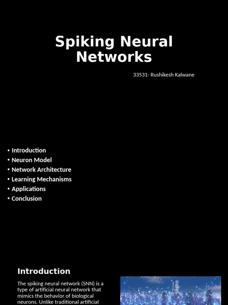Spiking Neural Networks | PDF | Artificial Neural Network | Artificial Intelligence