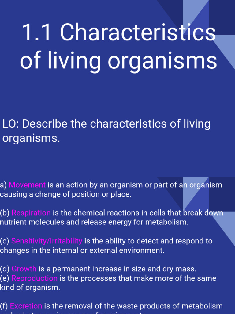 Bio1 - Characteristics & classification of living organisms | PDF | Plants | Spore