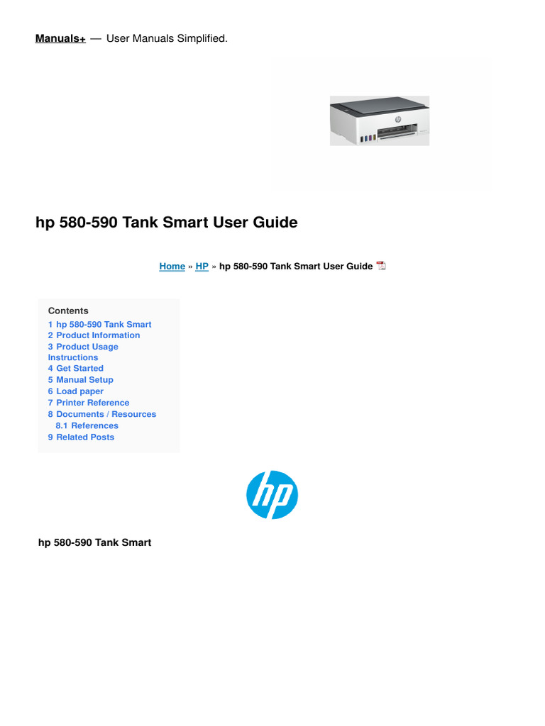 580 590 Tank Smart Manual | PDF | Printer (Computing) | Image Scanner
