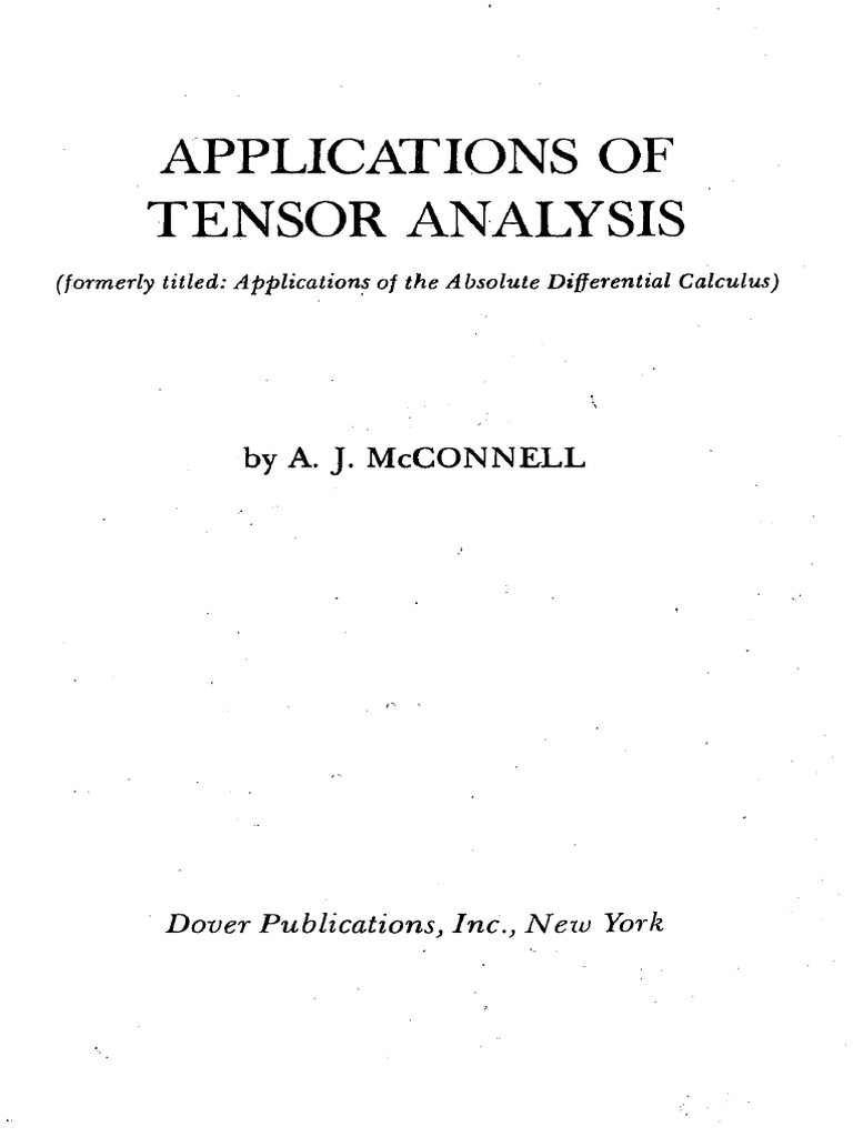 Applications of Tensor Analysis | PDF | Tensor | Curvature