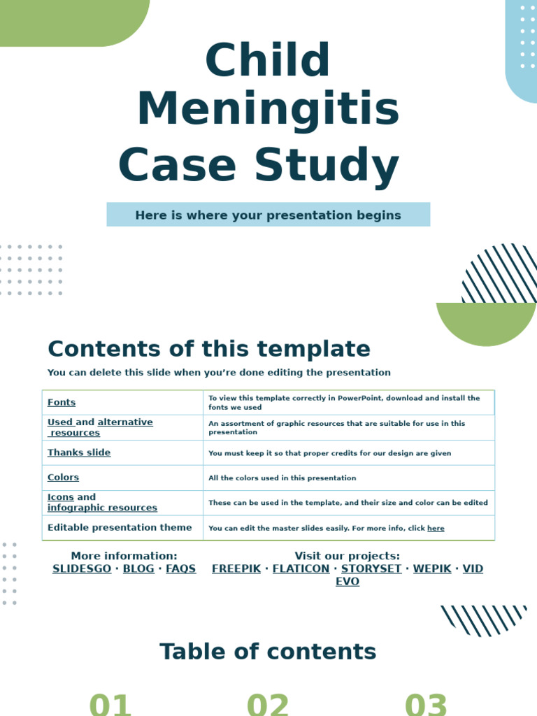 Child Meningitis Case Study by Slidesgo | PDF | Medical Diagnosis ...