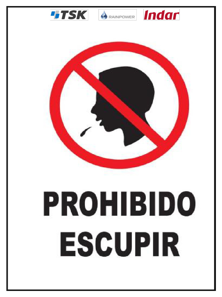 Señalizacion Prohibido Escupir - 055043 | PDF