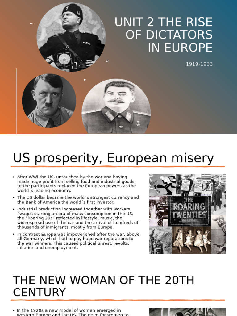 Unit 2 The Rise of Dictators in Europe | PDF | Cost Of Living | Nazi Party