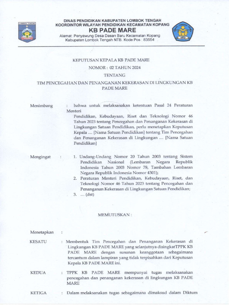 TPPK KB Pade Mare | PDF