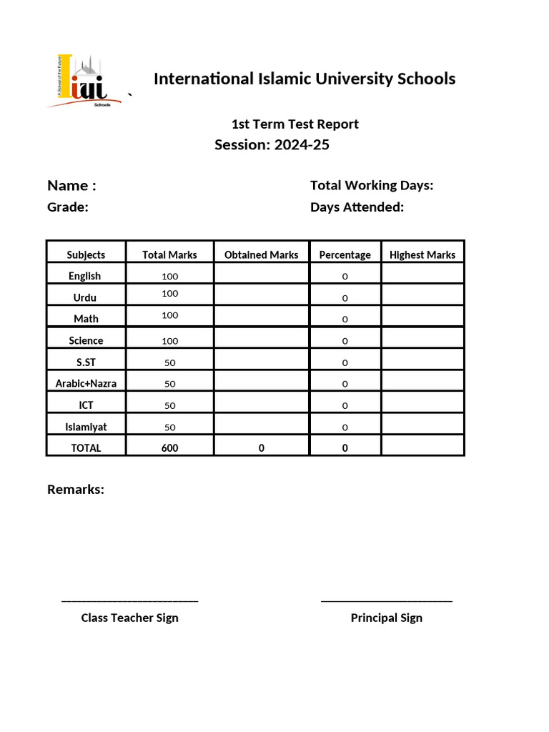 First Term Result Cards 2024-25 | PDF | Cultural Education | Ethnicity