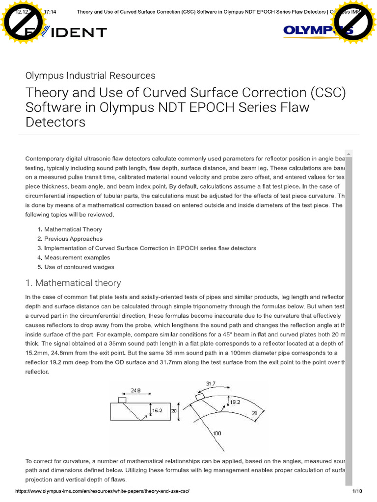 Theory and Use of Curved Surface Correc.. | PDF