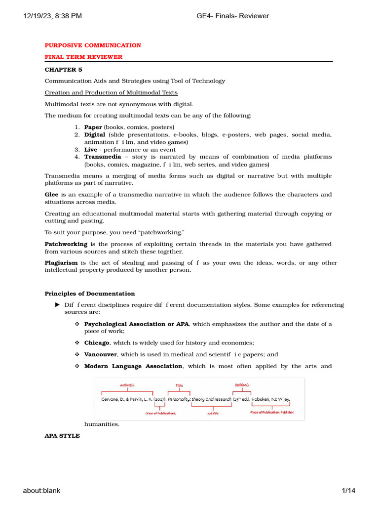 GE4- Finals- Reviewer | PDF