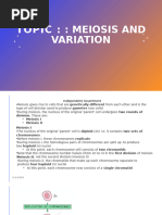 Random Fertilisation and Genetic Variation | PDF | Meiosis | Biological ...