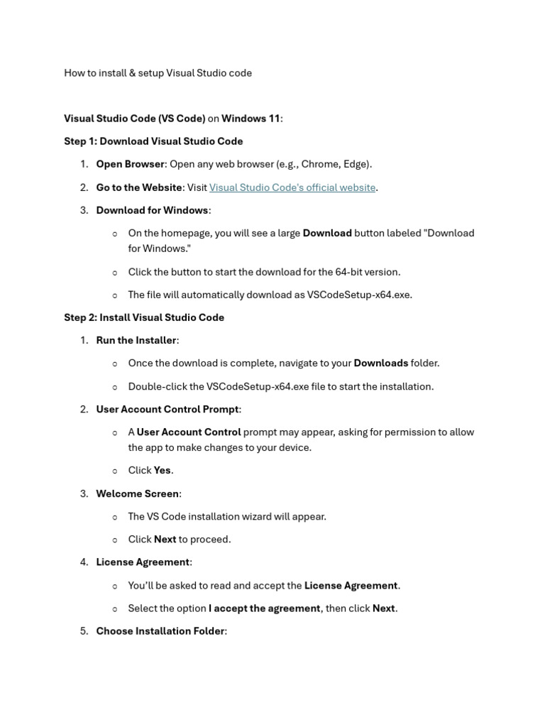 Como Instalar Vs Code Pdf Installation Computer Programs