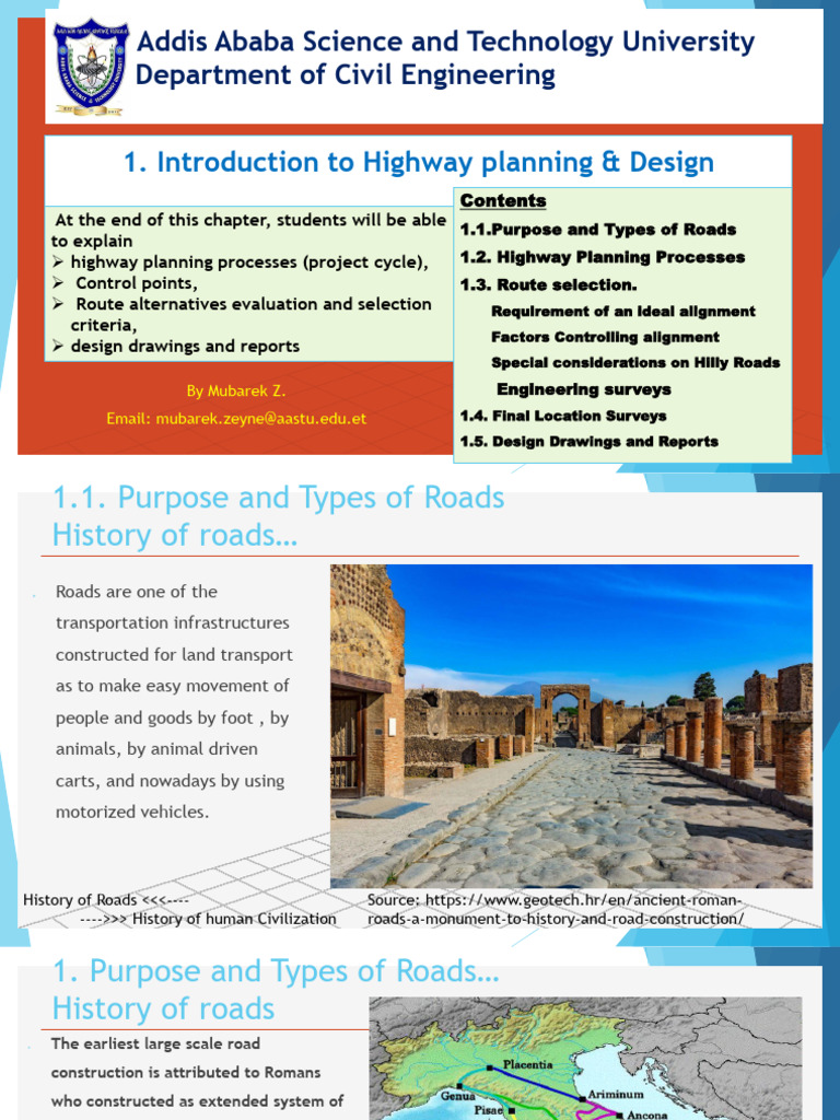 Introduction To Highway Planning and Design | PDF | Road | Surveying