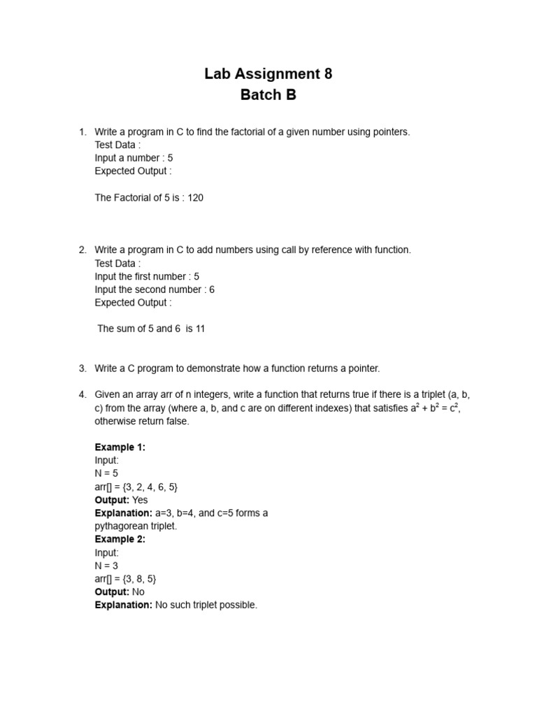 Lab Assignment 8 Batch B: Example 1 | PDF