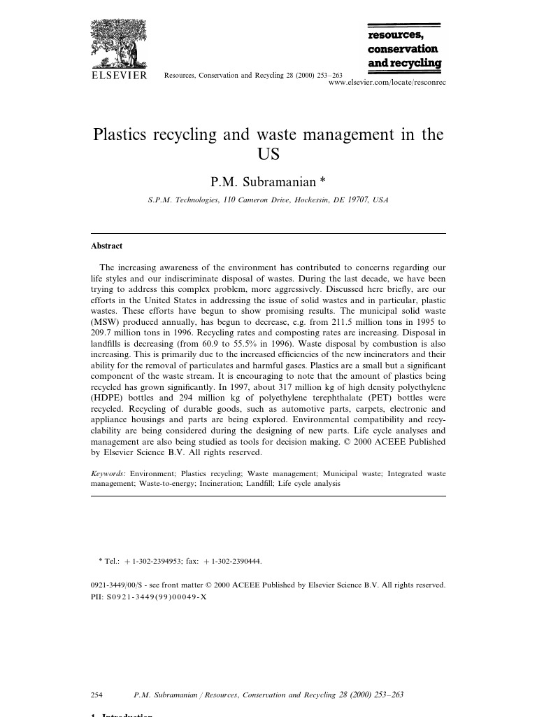 Plastic Recycling | PDF | Municipal Solid Waste | Recycling