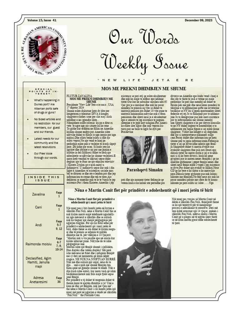Newsletter Volume 15 Issue 42 | PDF