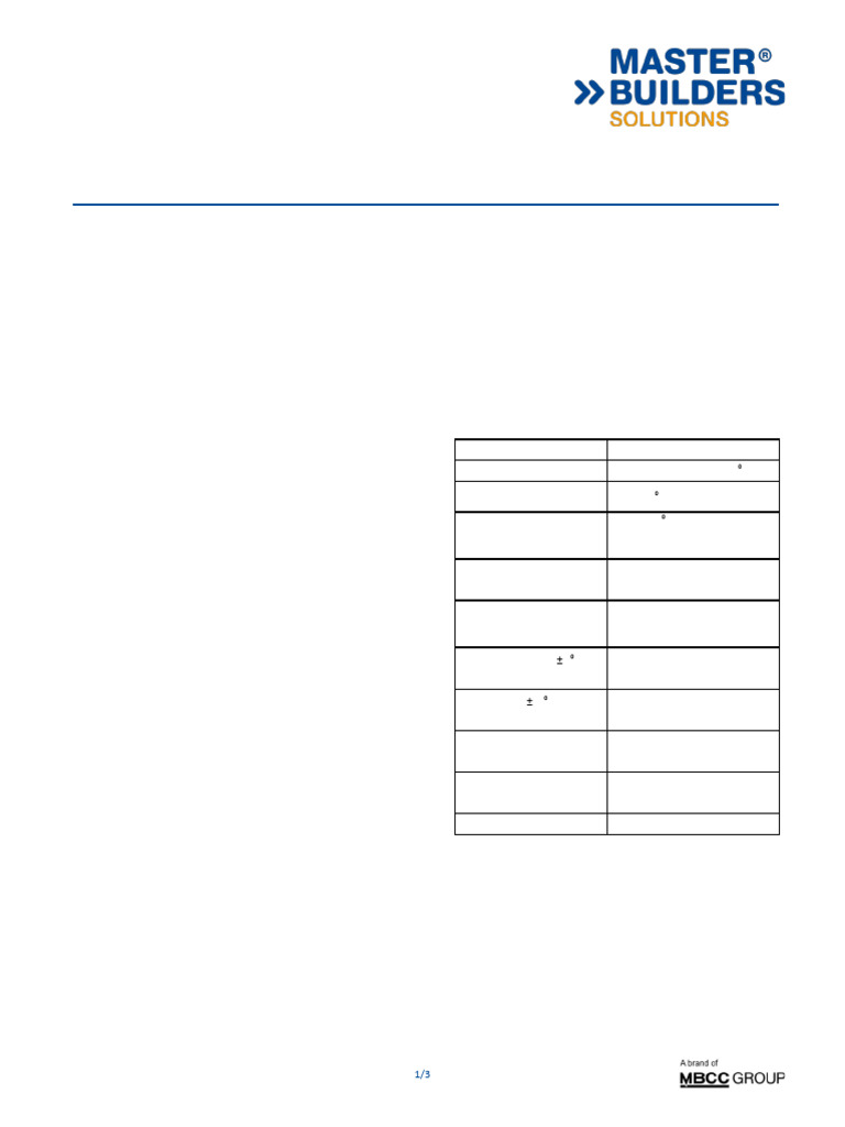 masterseal 610_tds | PDF | Concrete | Emulsion