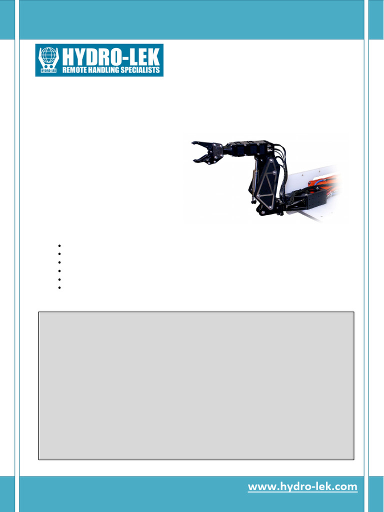 5-Function Rugged Manipulator Specs | PDF
